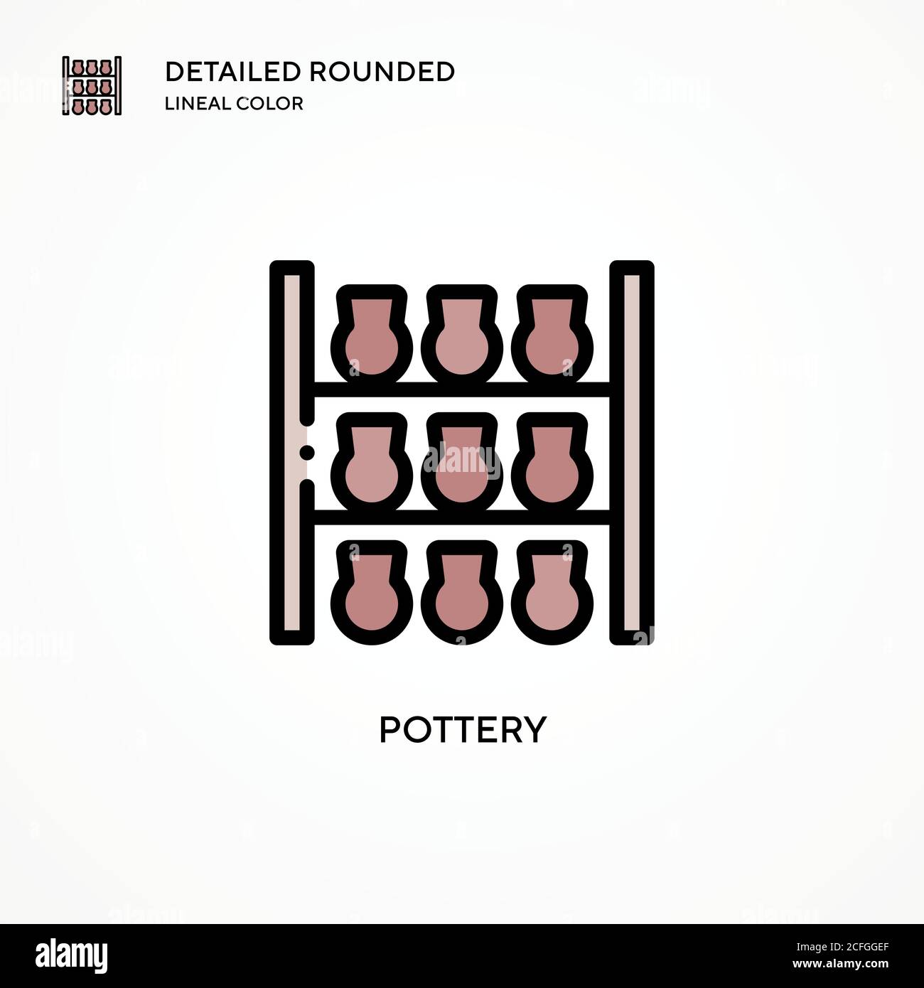 Pottery vector icon. Modern vector illustration concepts. Easy to edit ...