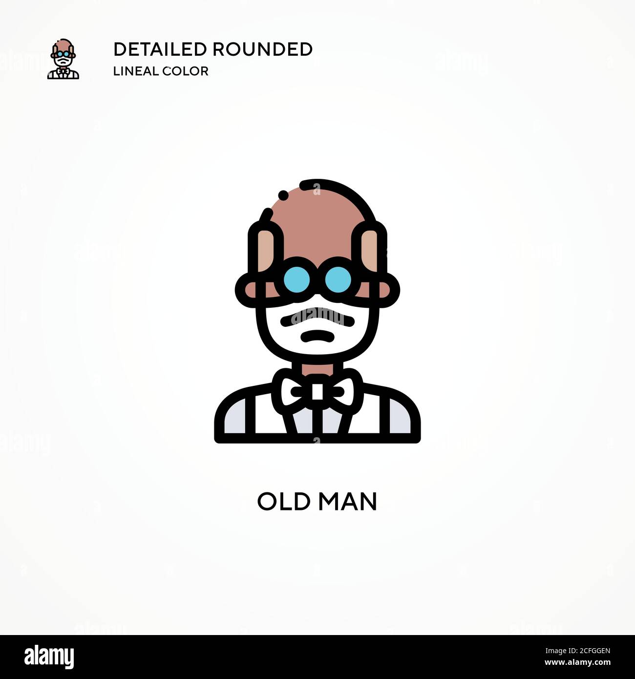 Old man vector icon. Modern vector illustration concepts. Easy to edit ...