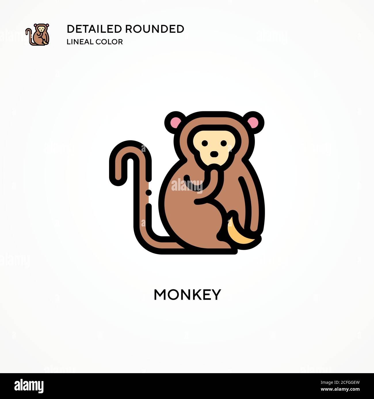 Monkey vector icon. Modern vector illustration concepts. Easy to edit ...
