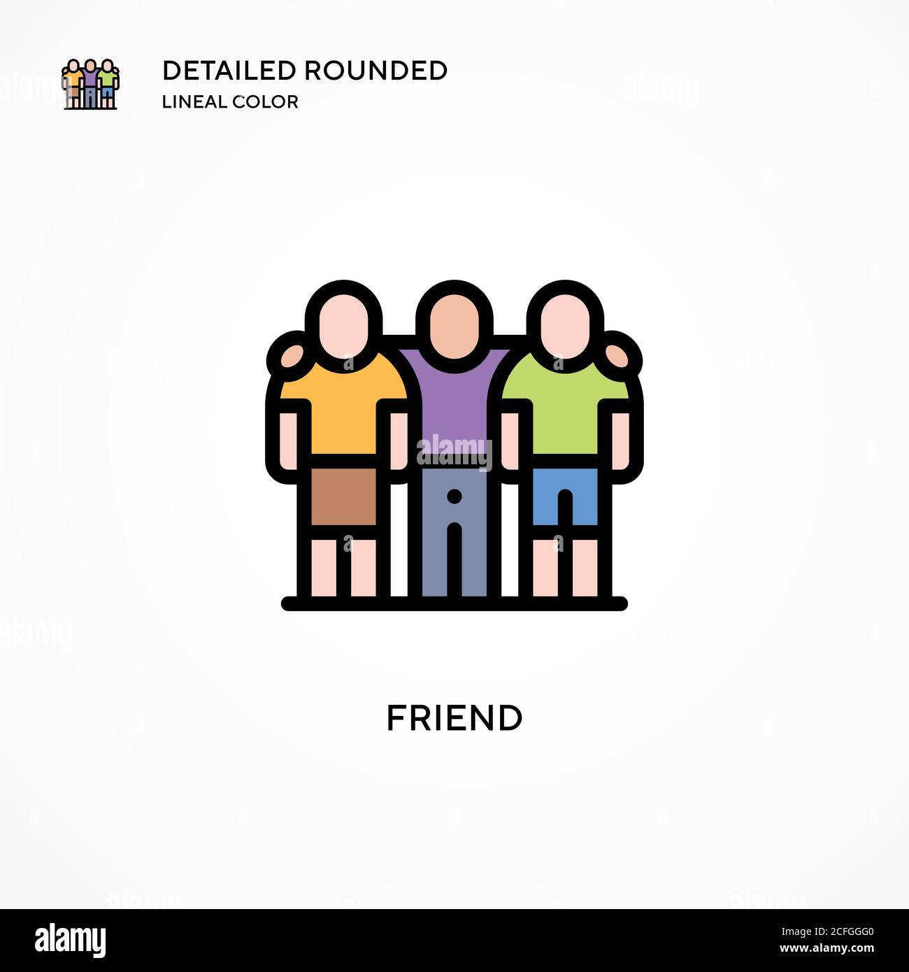 Friend vector icon. Modern vector illustration concepts. Easy to edit ...