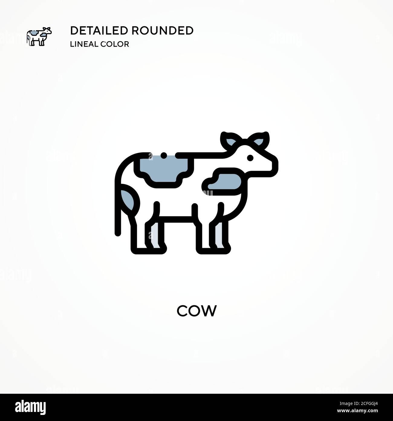 Cow vector icon. Modern vector illustration concepts. Easy to edit and ...
