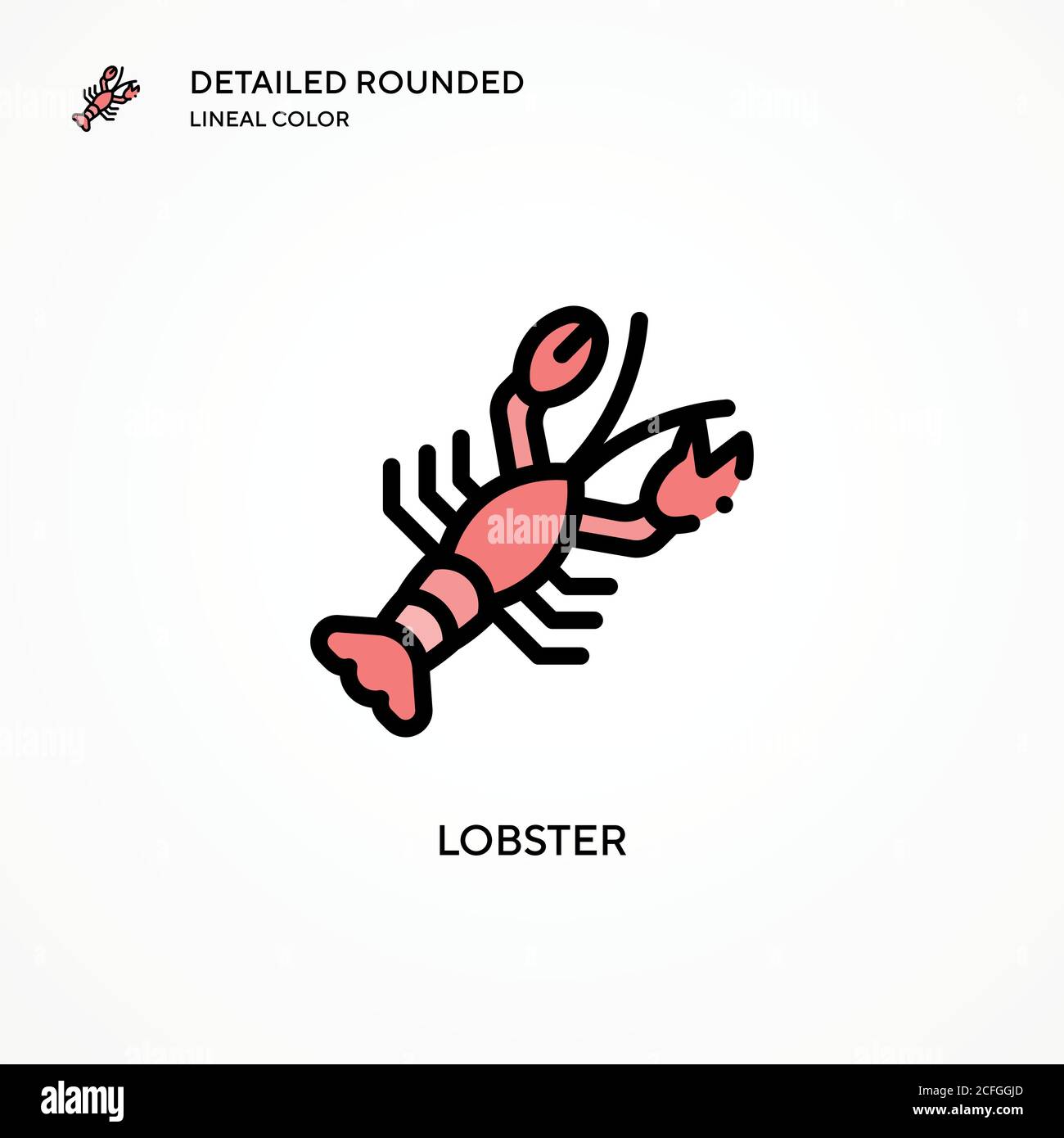 Lobster vector icon. Modern vector illustration concepts. Easy to edit ...