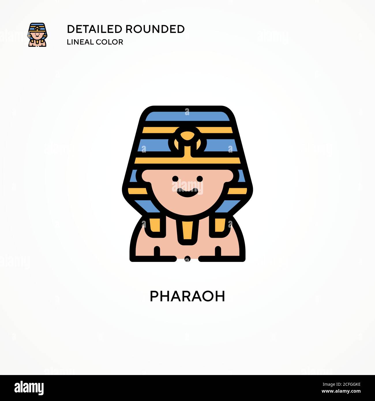 Pharaoh vector icon. Modern vector illustration concepts. Easy to edit ...