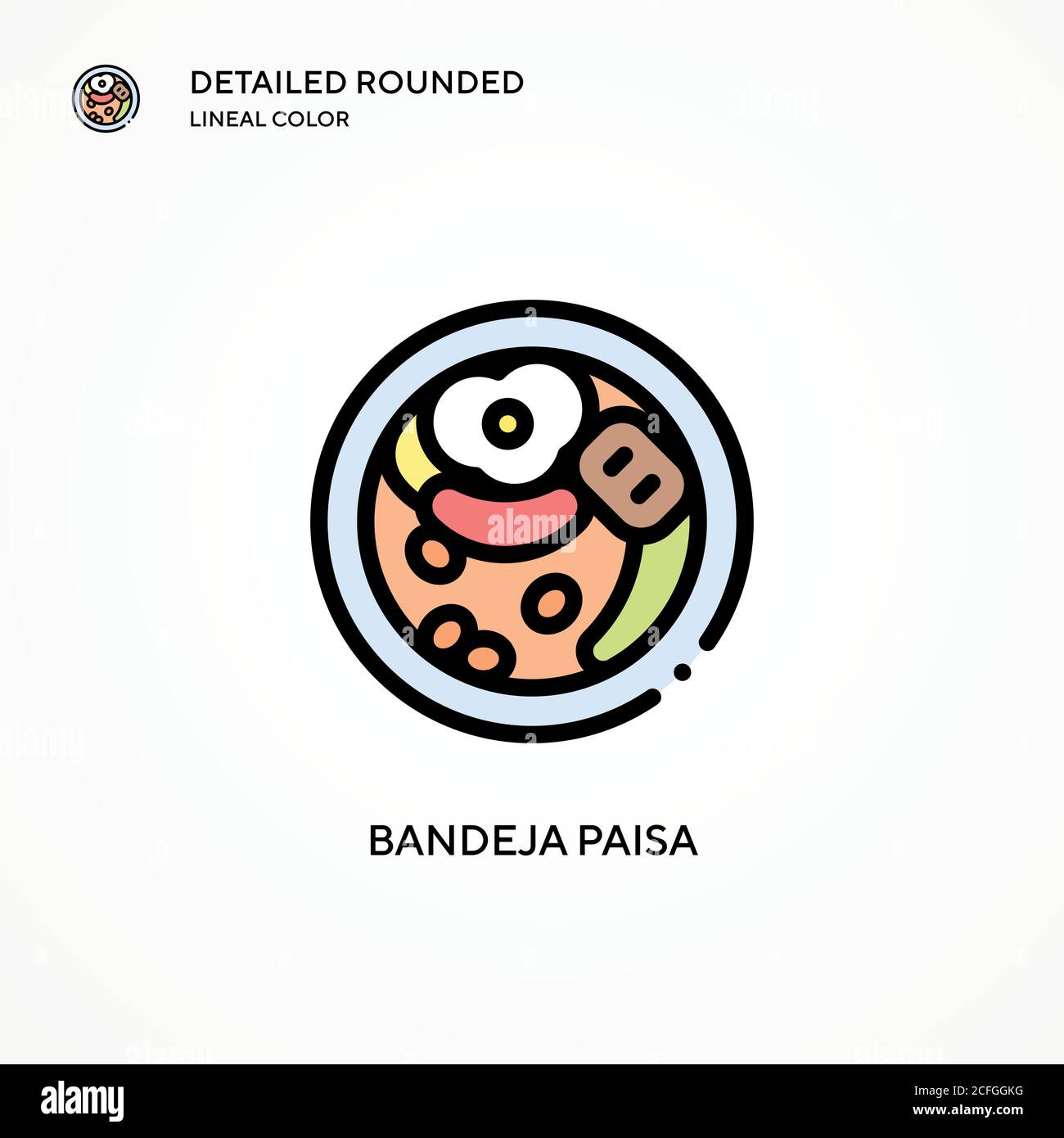 Bandeja paisa vector icon. Modern vector illustration concepts. Easy to ...