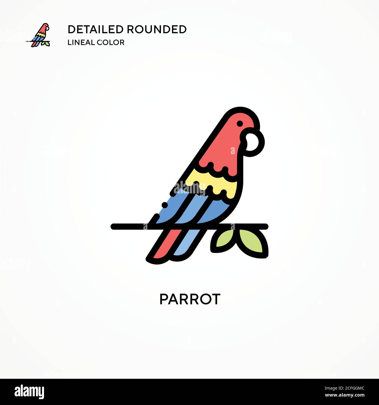 Parrot vector icon. Modern vector illustration concepts. Easy to edit ...