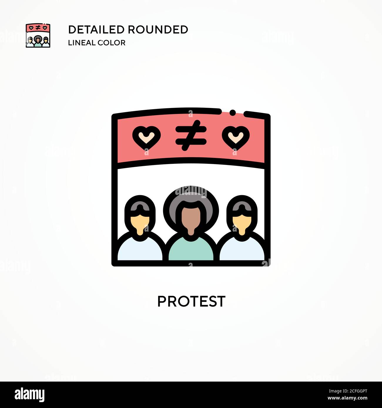 Protest vector icon. Modern vector illustration concepts. Easy to edit ...