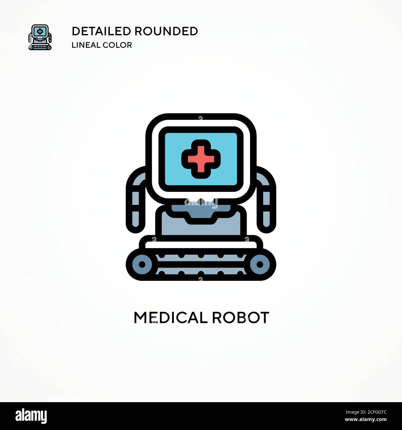 Medical robot vector icon. Modern vector illustration concepts. Easy to ...