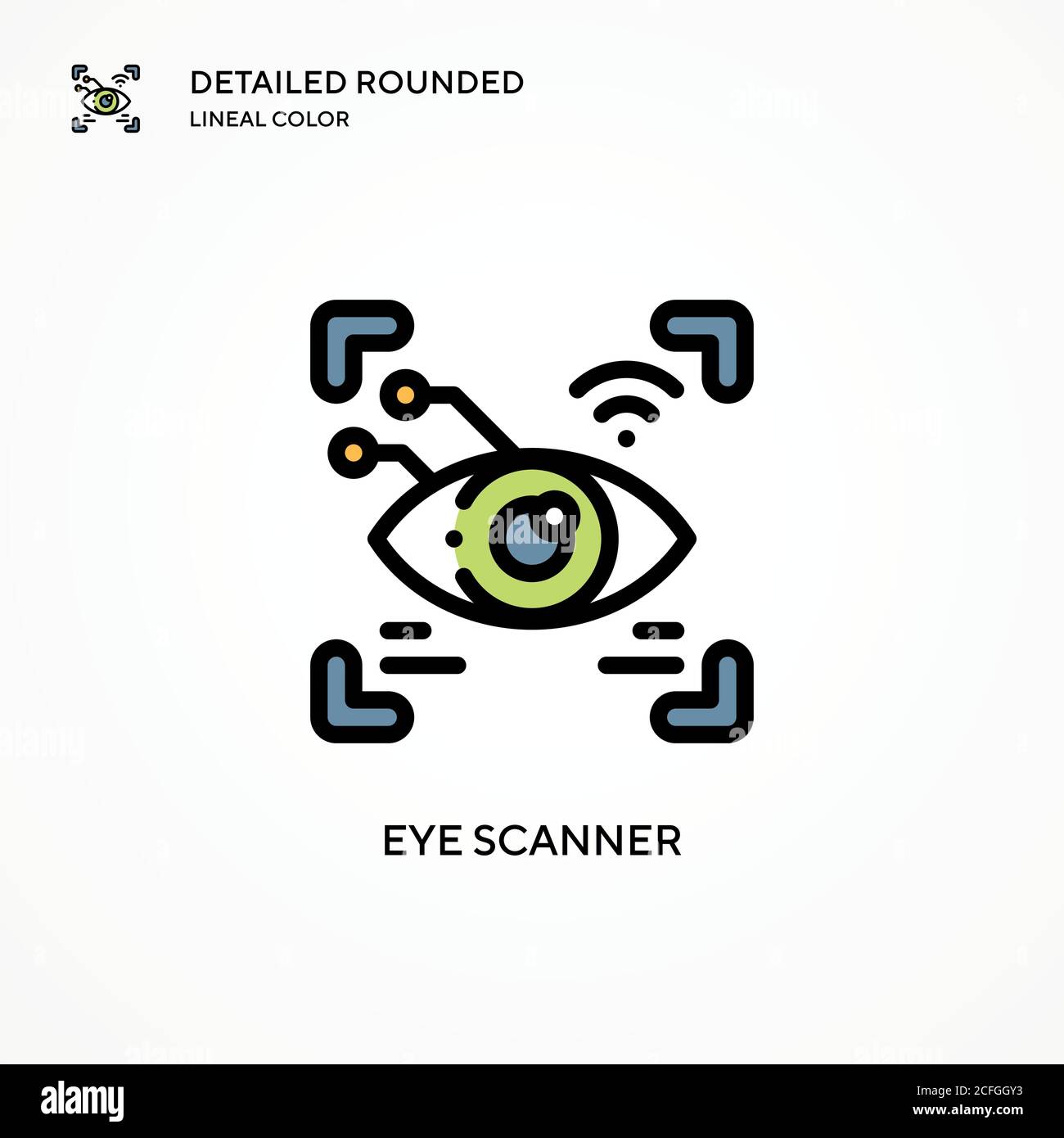 Eye scanner vector icon. Modern vector illustration concepts. Easy to ...