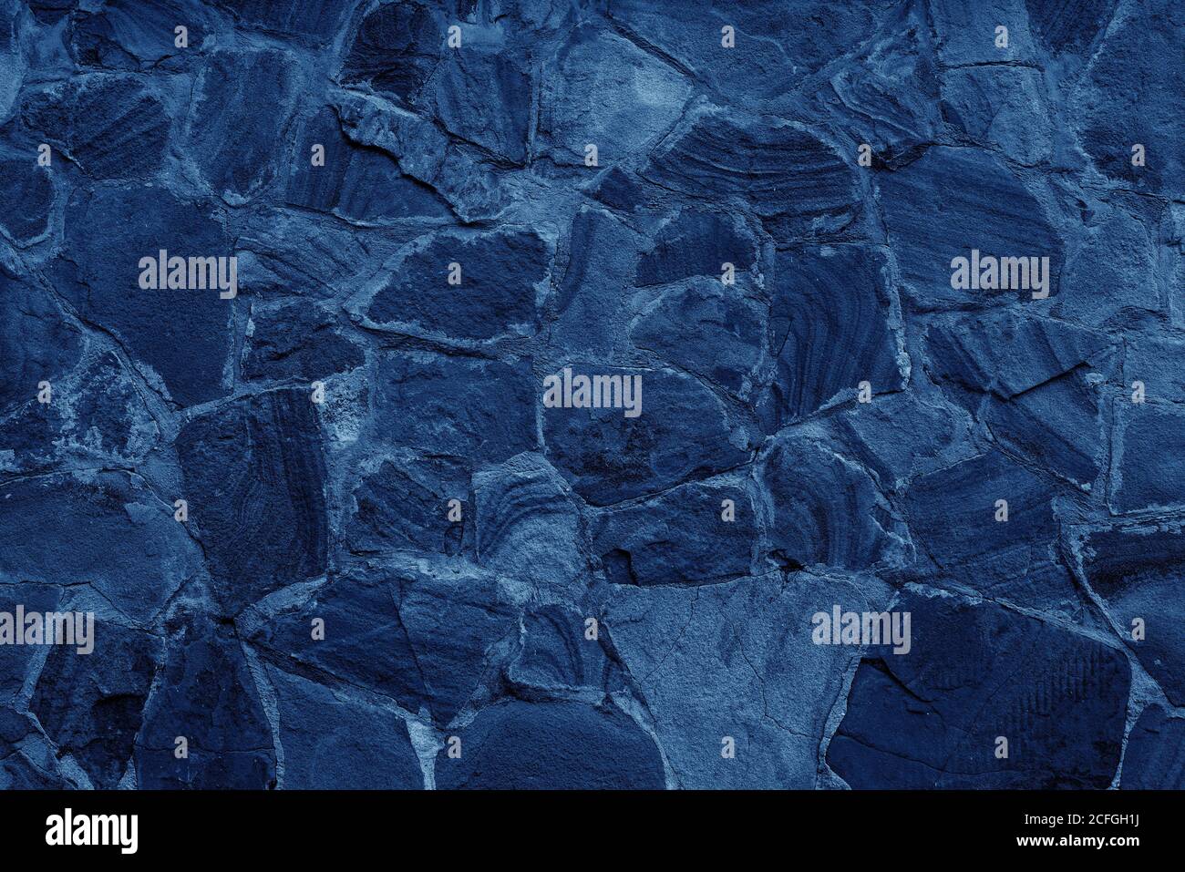 Blue stone building wall. Interior of a modern loft. Background for ...