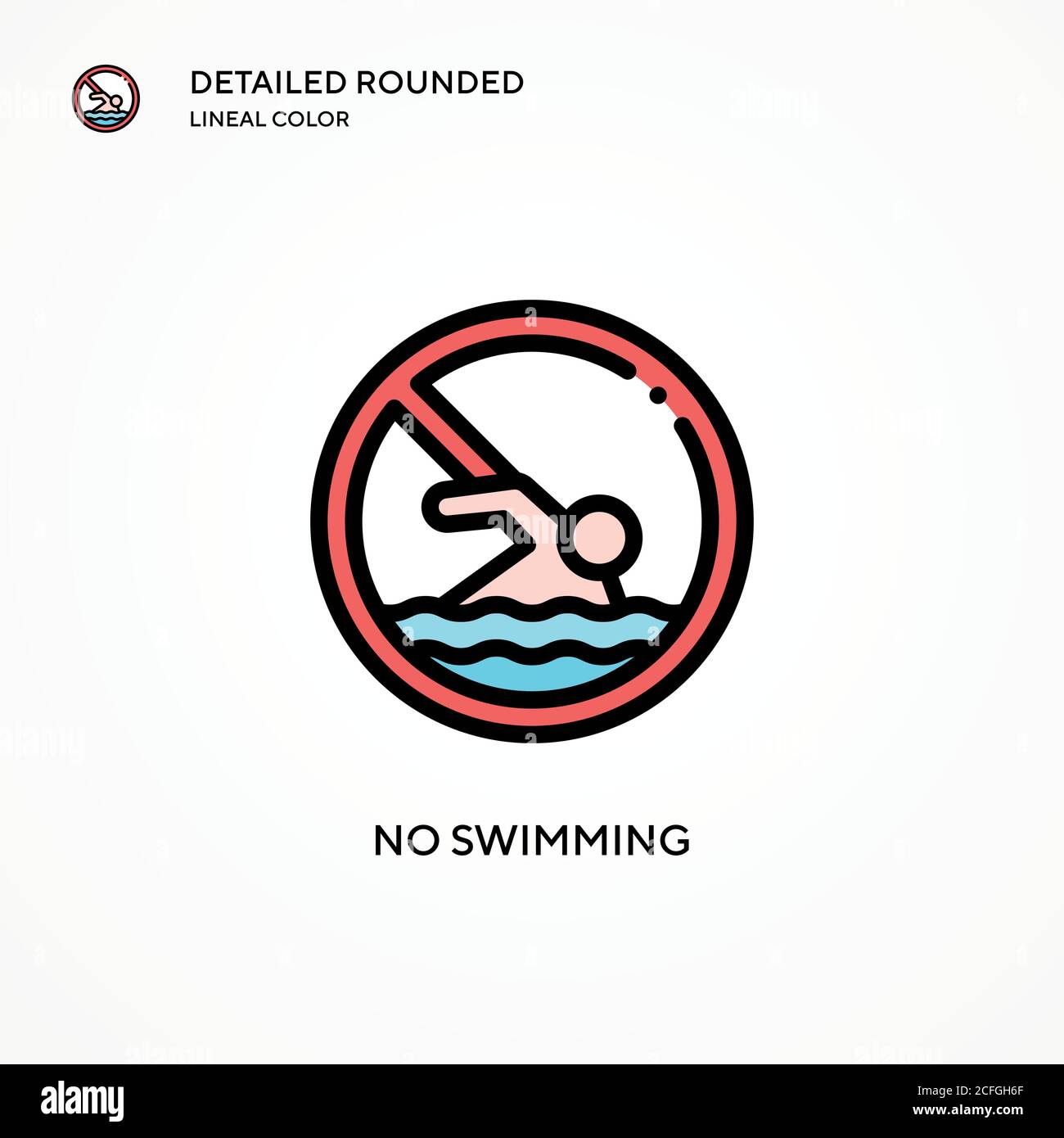 No swimming vector icon. Modern vector illustration concepts. Easy to ...