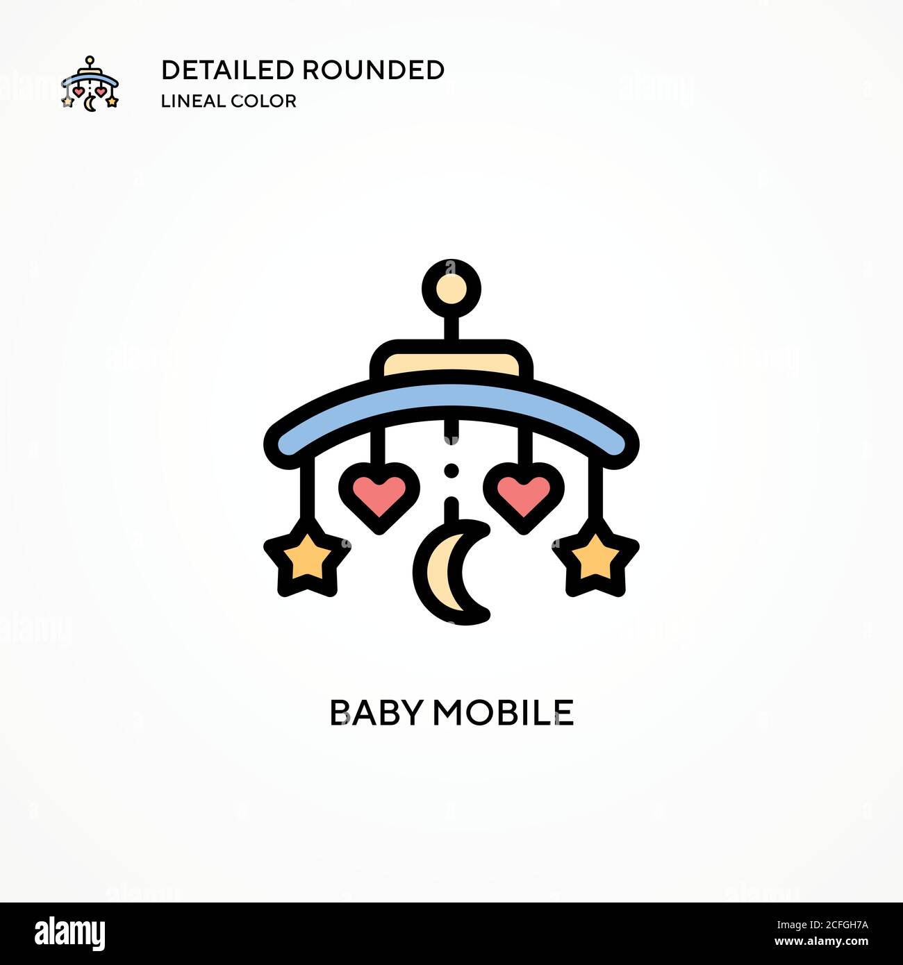 Baby mobile vector icon. Modern vector illustration concepts. Easy to ...