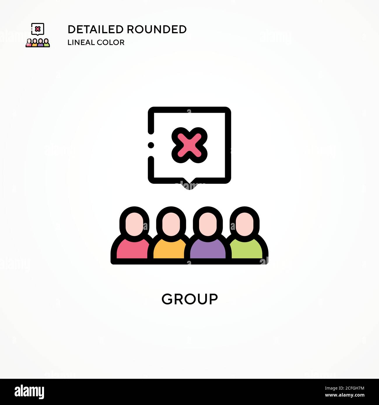 Group vector icon. Modern vector illustration concepts. Easy to edit ...