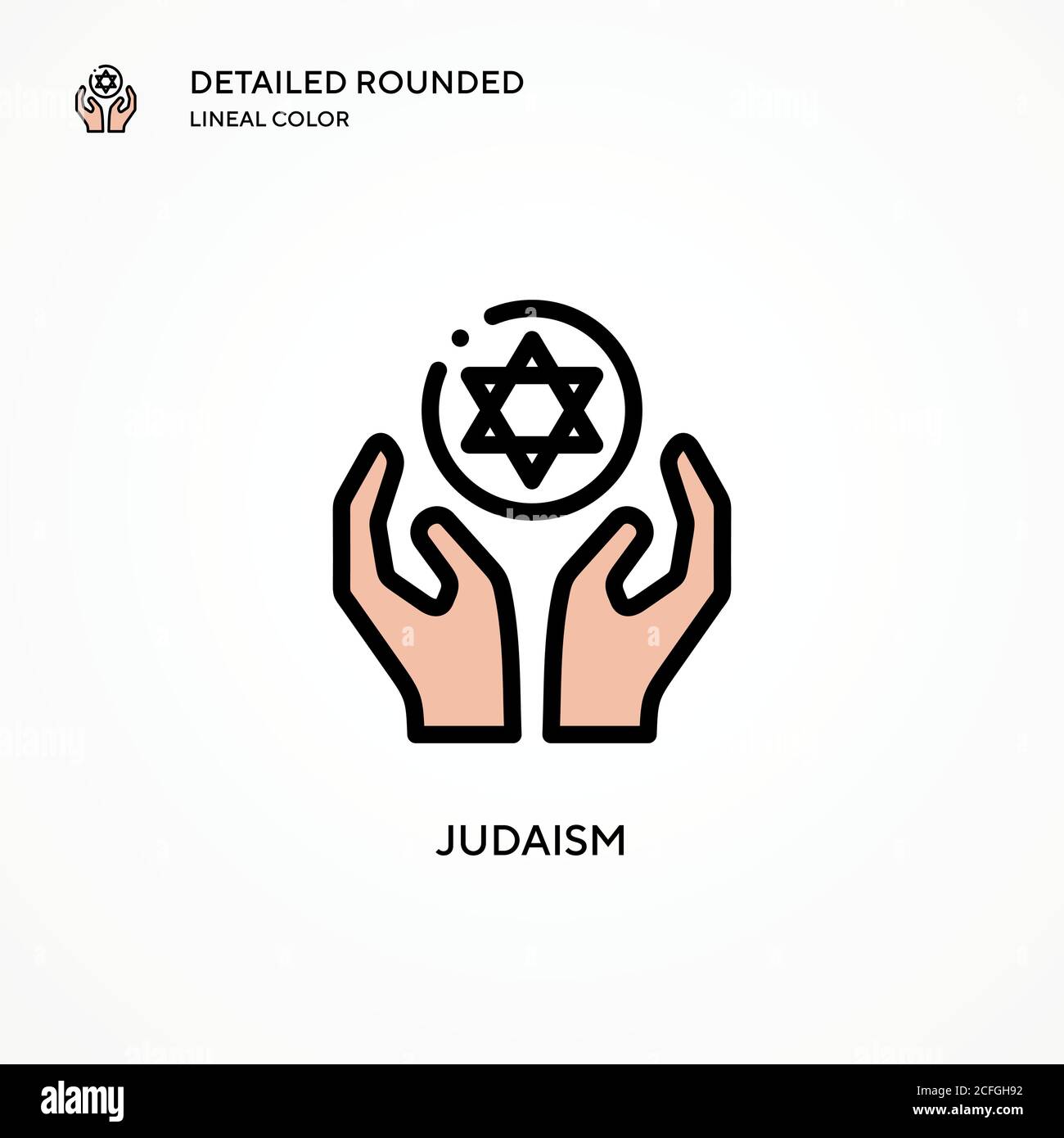 Judaism vector icon. Modern vector illustration concepts. Easy to edit ...