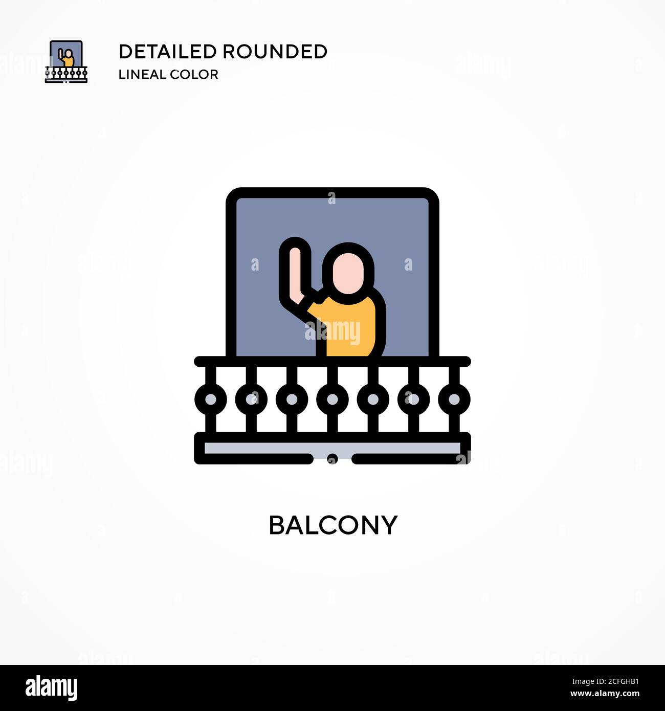 Balcony vector icon. Modern vector illustration concepts. Easy to edit ...