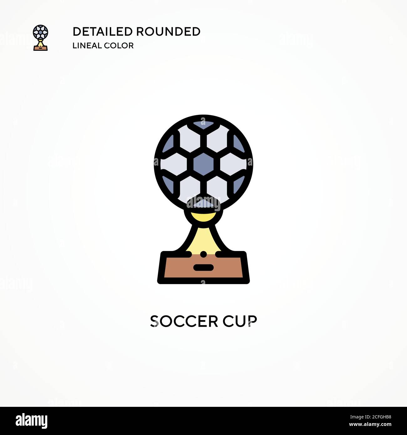 Soccer cup vector icon. Modern vector illustration concepts. Easy to ...
