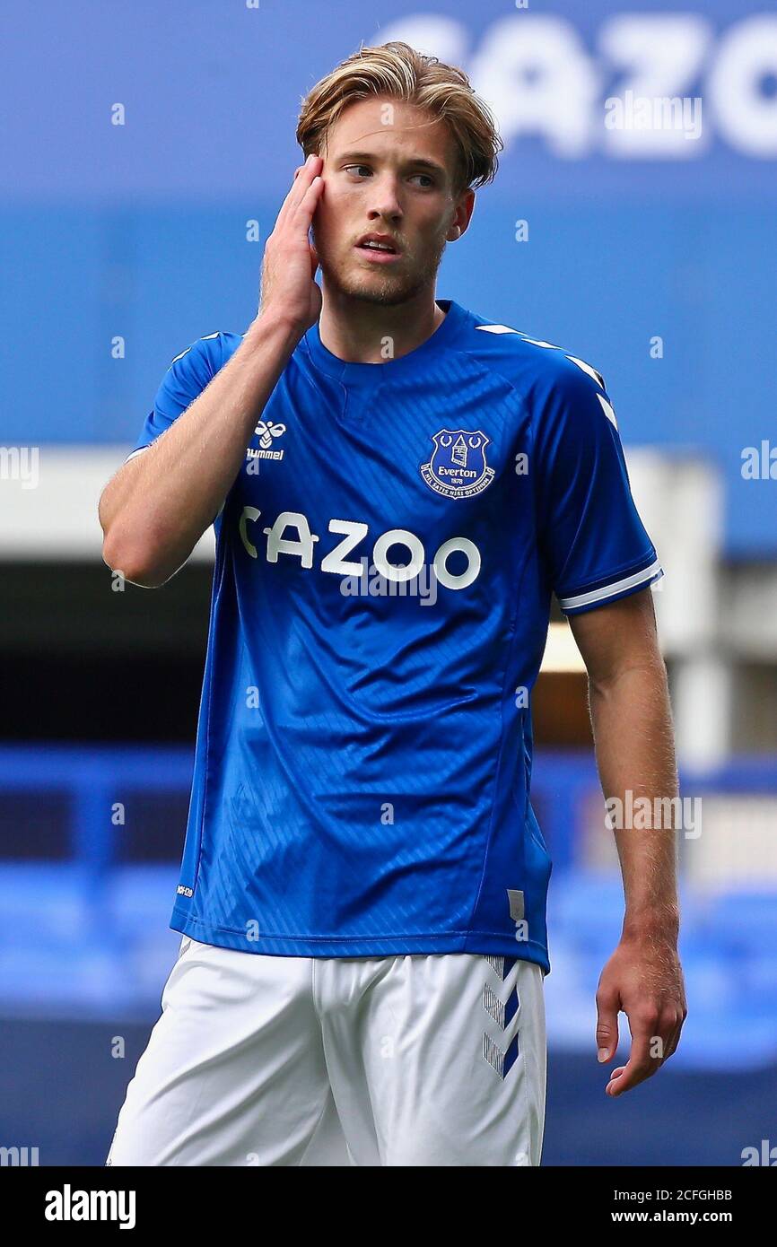 Liverpool, UK. 05th Sep, 2020. Lewis Gibson of Everton during the Pre ...