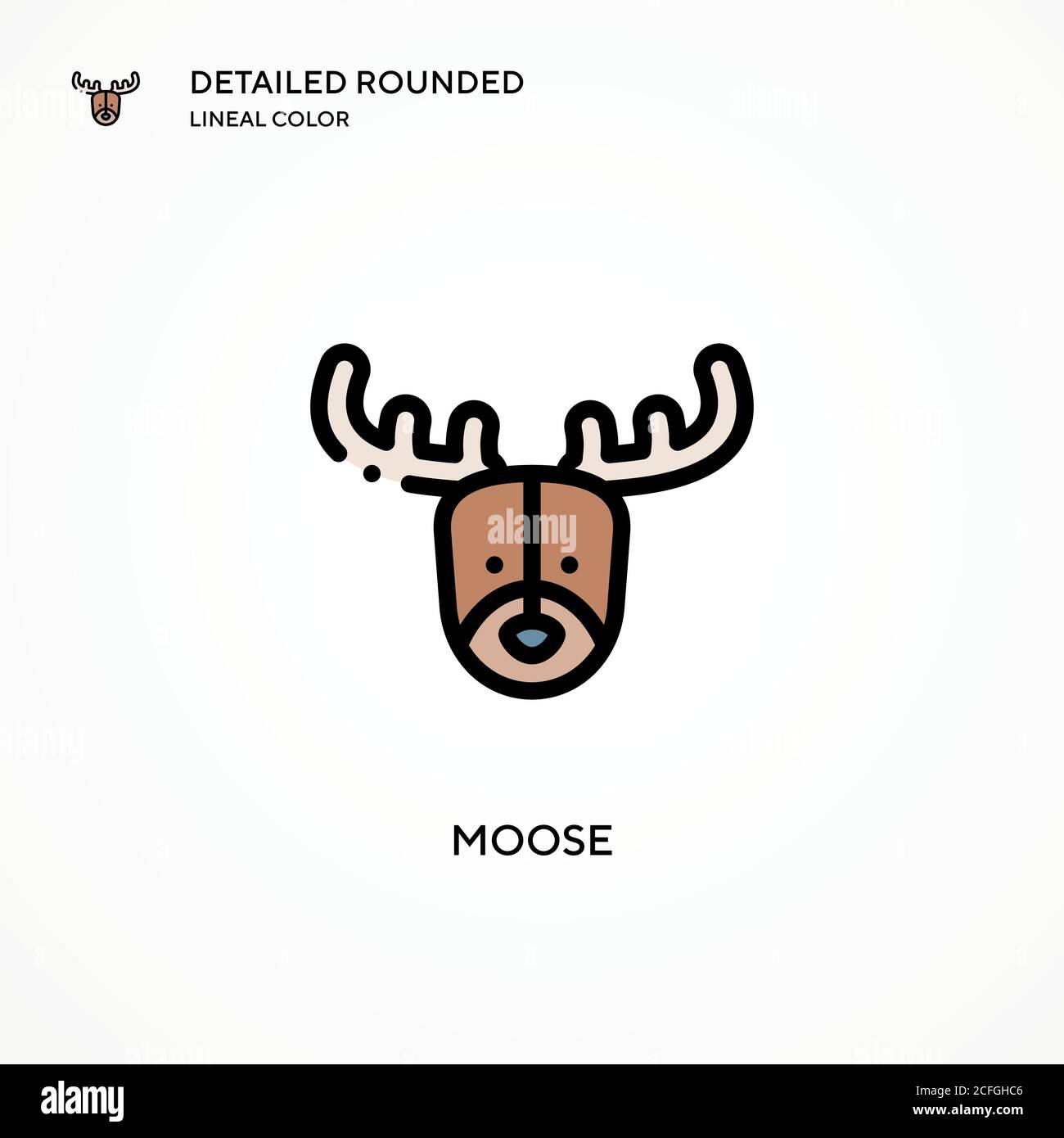 Moose vector icon. Modern vector illustration concepts. Easy to edit ...