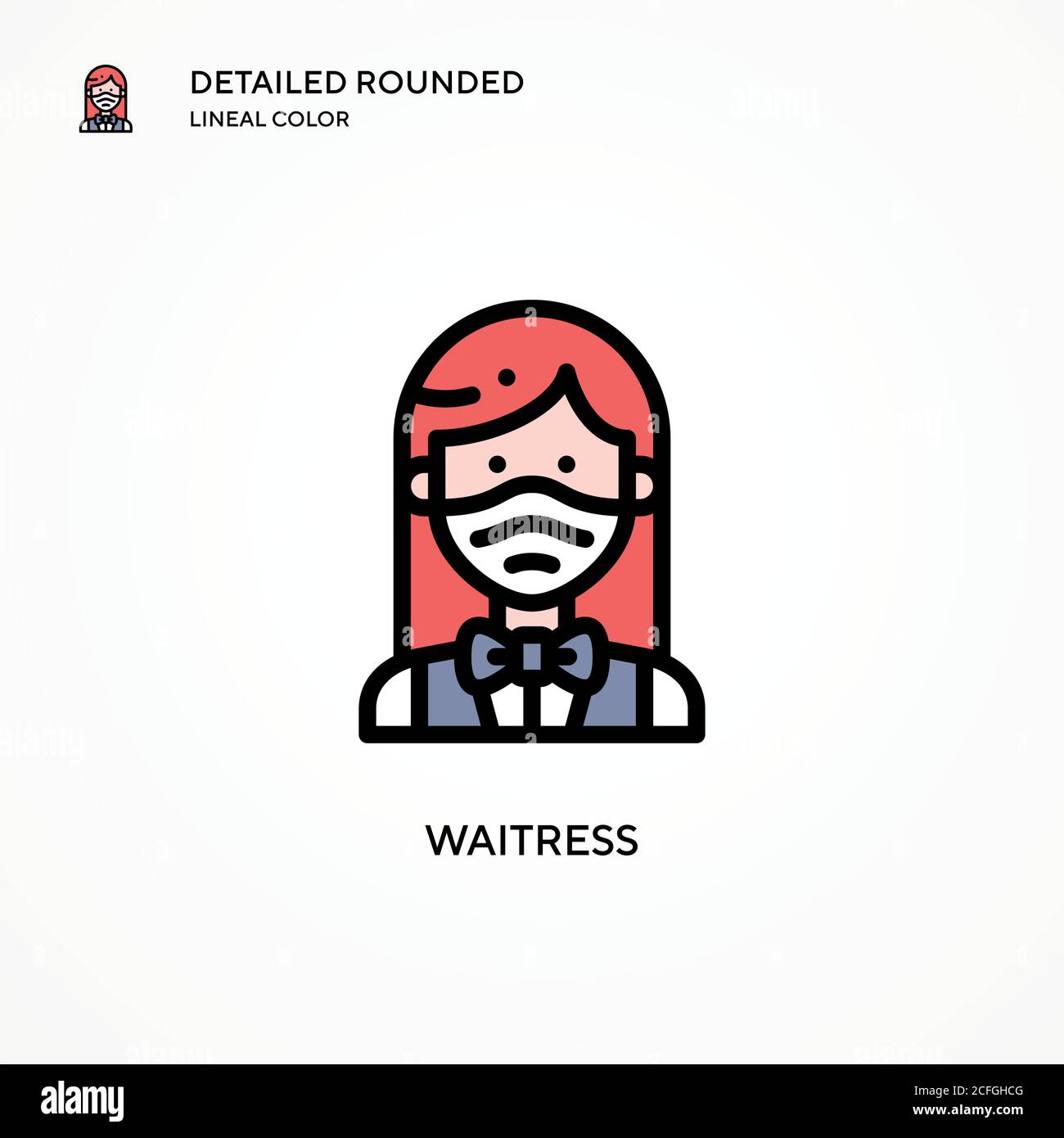 Waitress vector icon. Modern vector illustration concepts. Easy to edit ...