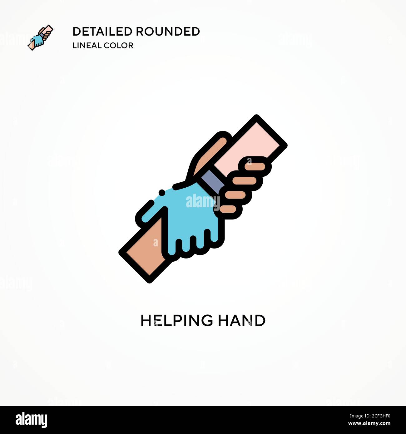 Helping hand vector icon. Modern vector illustration concepts. Easy to ...