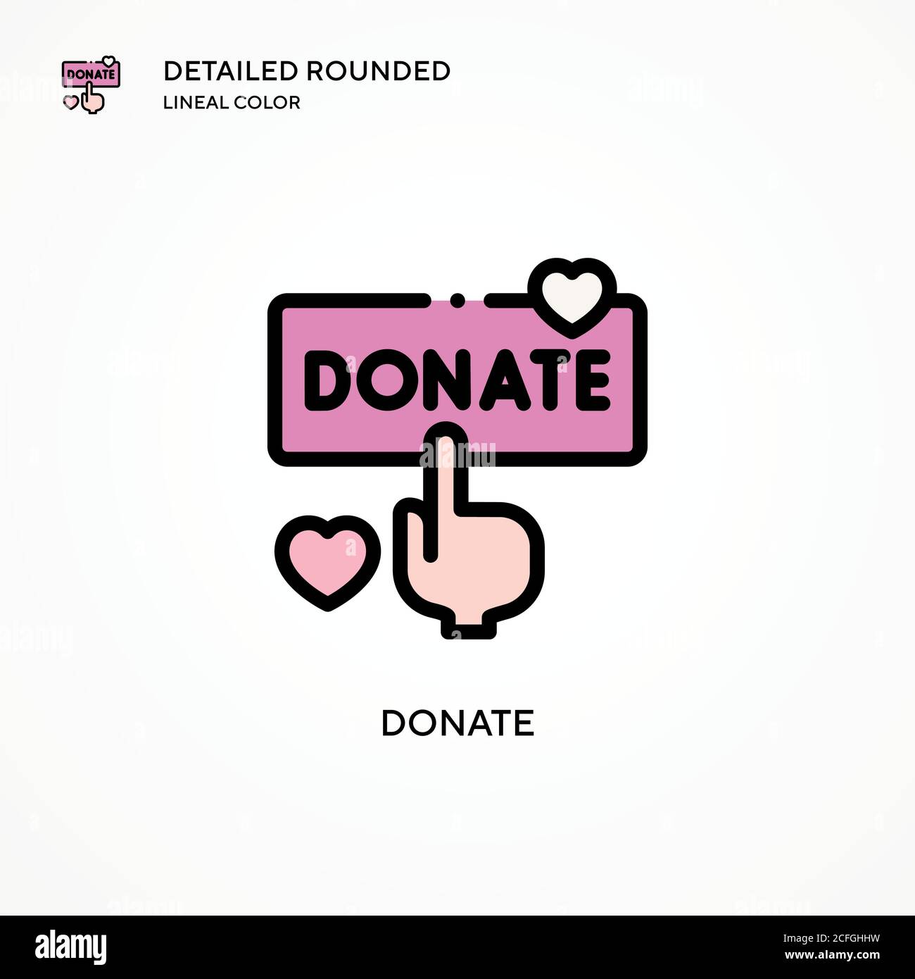 Donate vector icon. Modern vector illustration concepts. Easy to edit ...