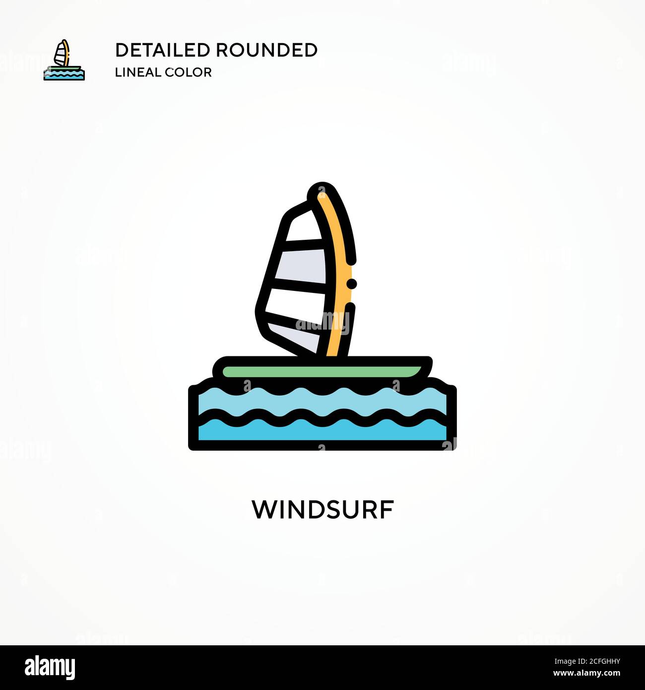 Windsurf vector icon. Modern vector illustration concepts. Easy to edit ...