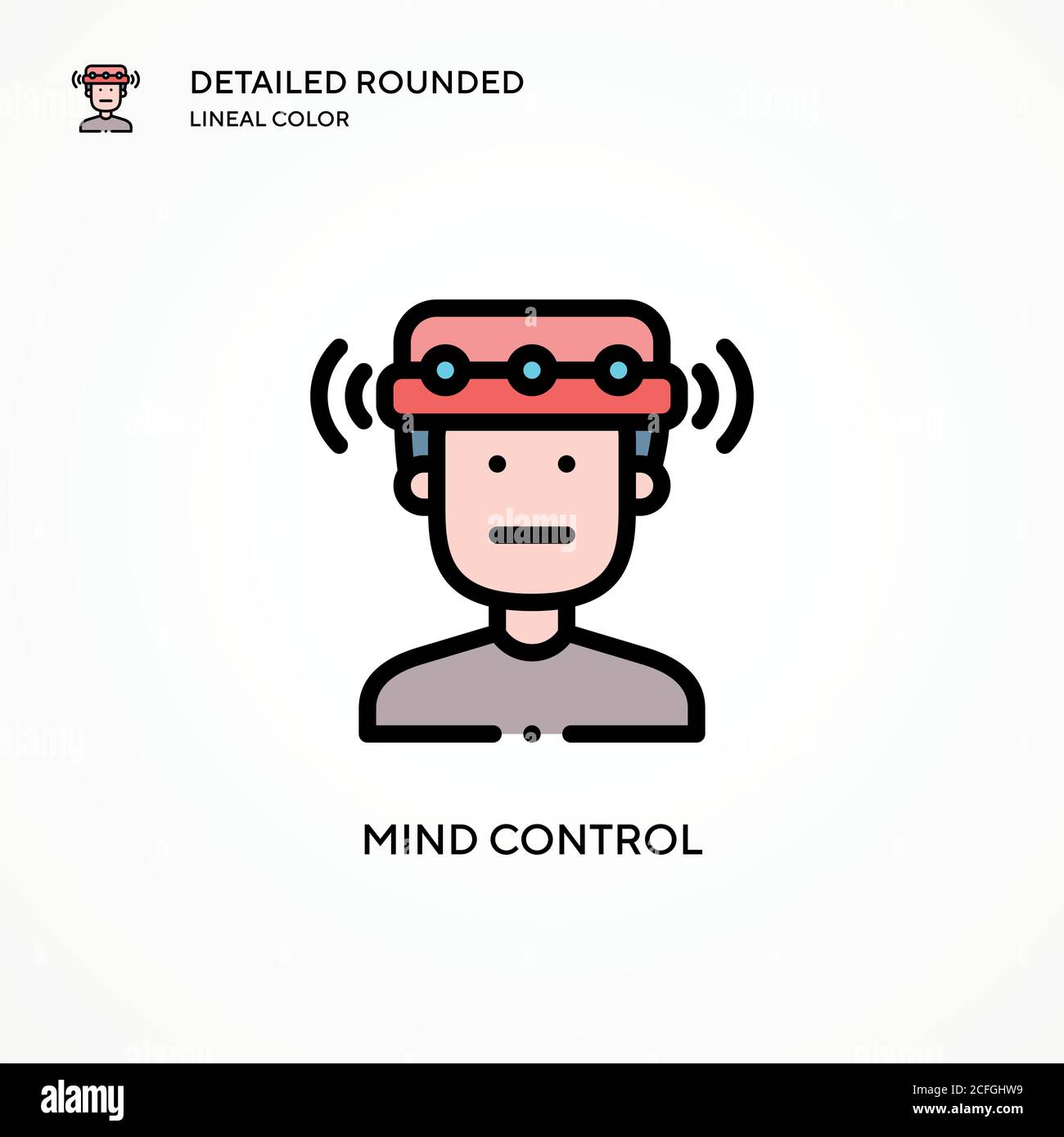 Mind Control Vector Icon Modern Vector Illustration Concepts Easy To
