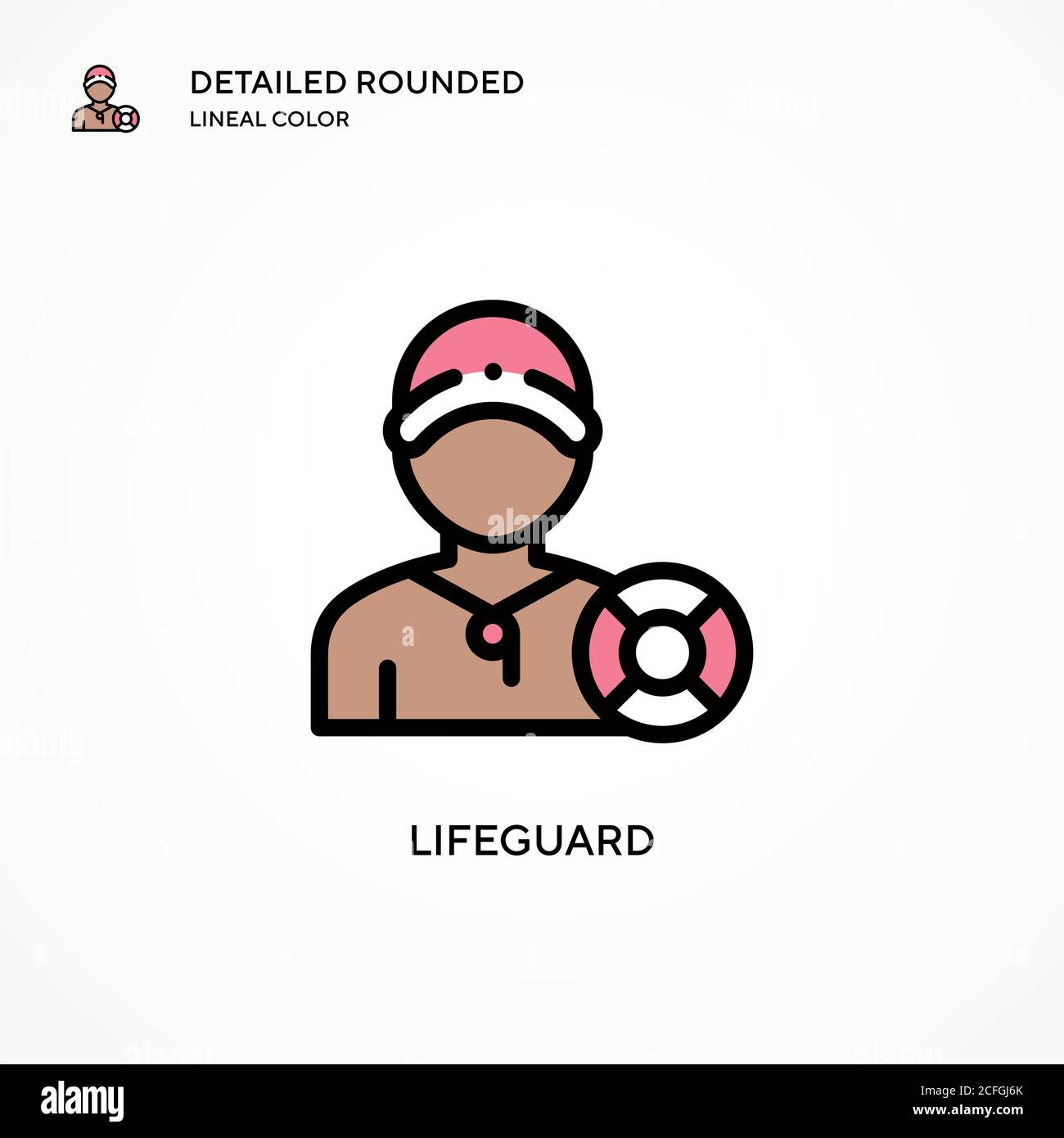 Lifeguard vector icon. Modern vector illustration concepts. Easy to ...