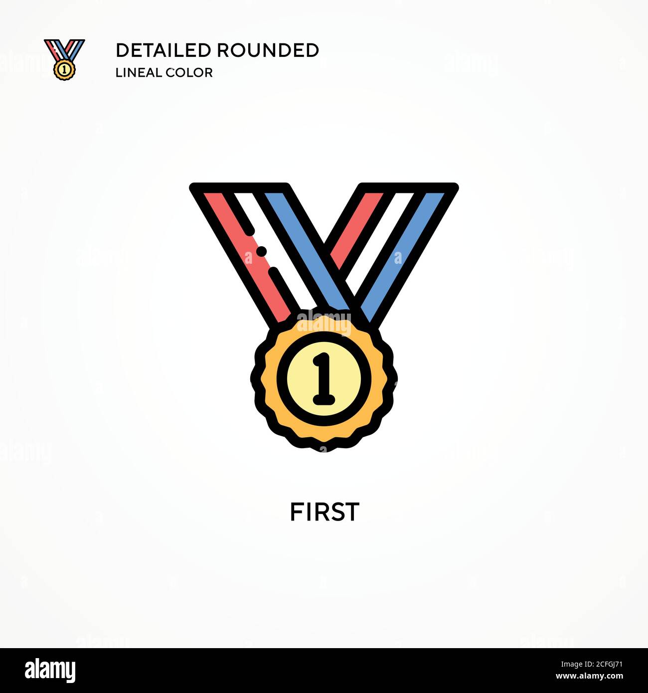 First vector icon. Modern vector illustration concepts. Easy to edit ...