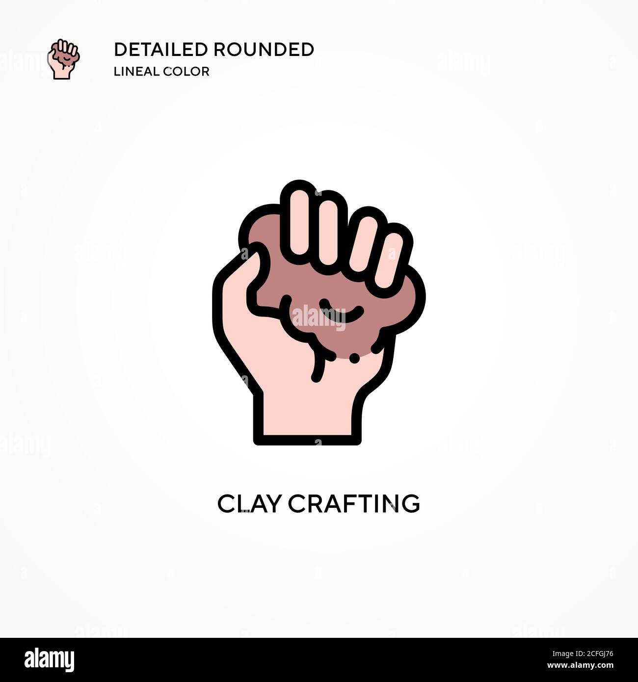 Clay crafting vector icon. Modern vector illustration concepts. Easy to ...