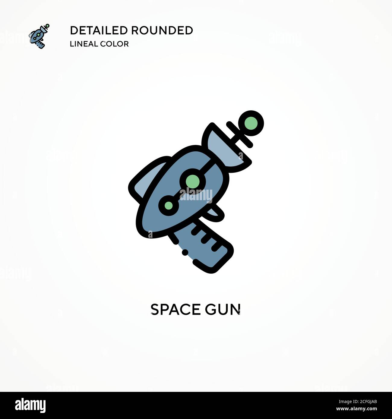 Space gun vector icon. Modern vector illustration concepts. Easy to ...