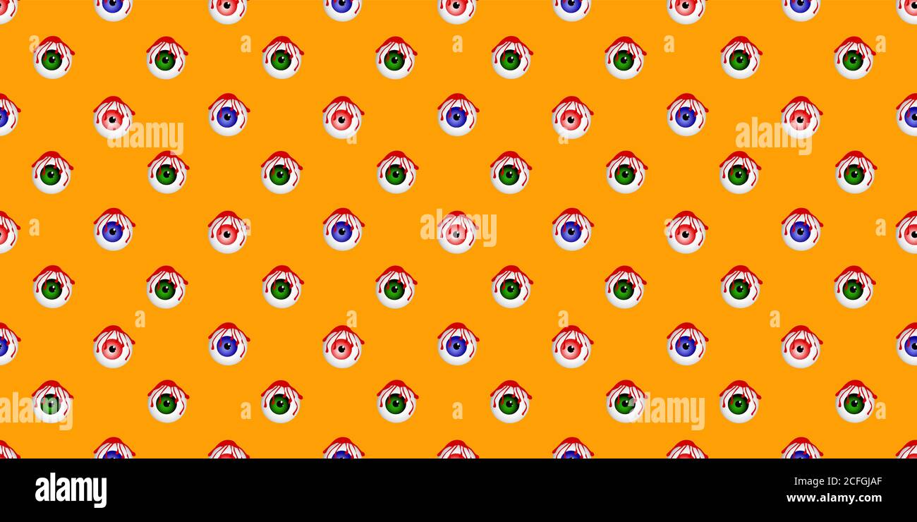Halloween pattern. Eyeballs. Scary and terrible pattern. Background for ...