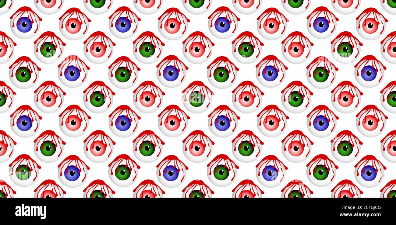 Halloween pattern. Eyeballs. Scary and terrible pattern. Background for ...