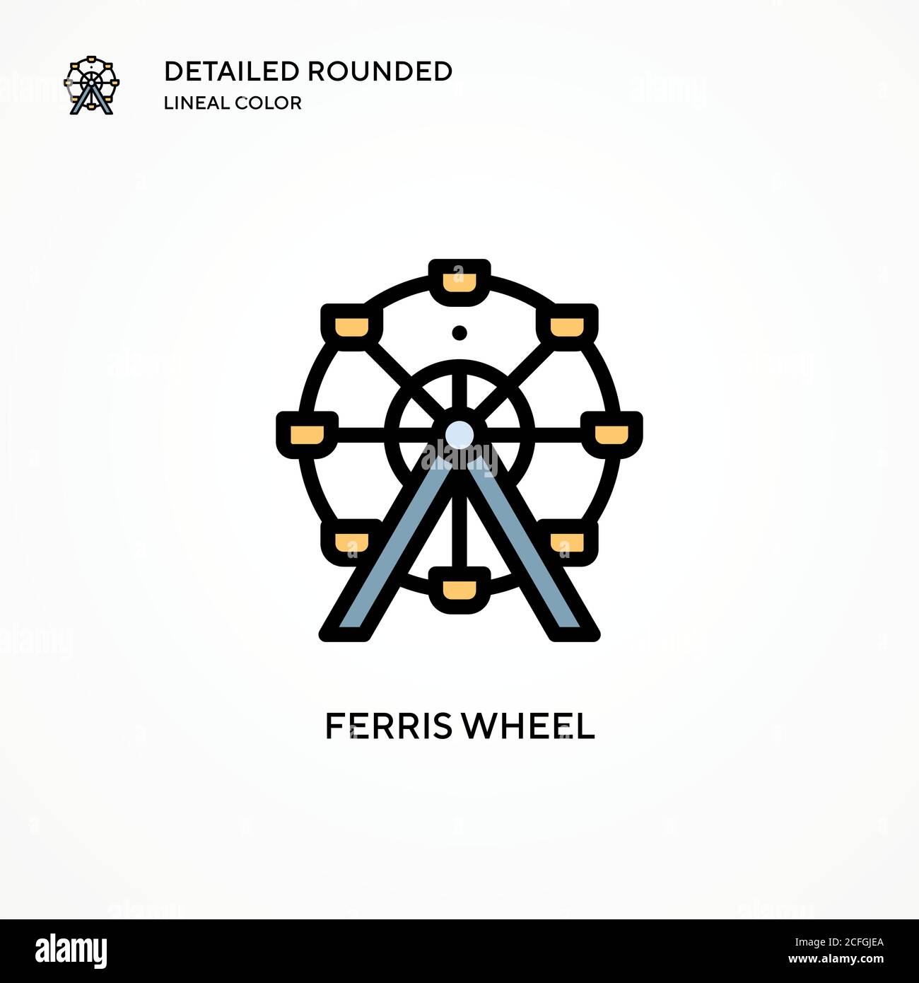 Ferris wheel vector icon. Modern vector illustration concepts. Easy to ...