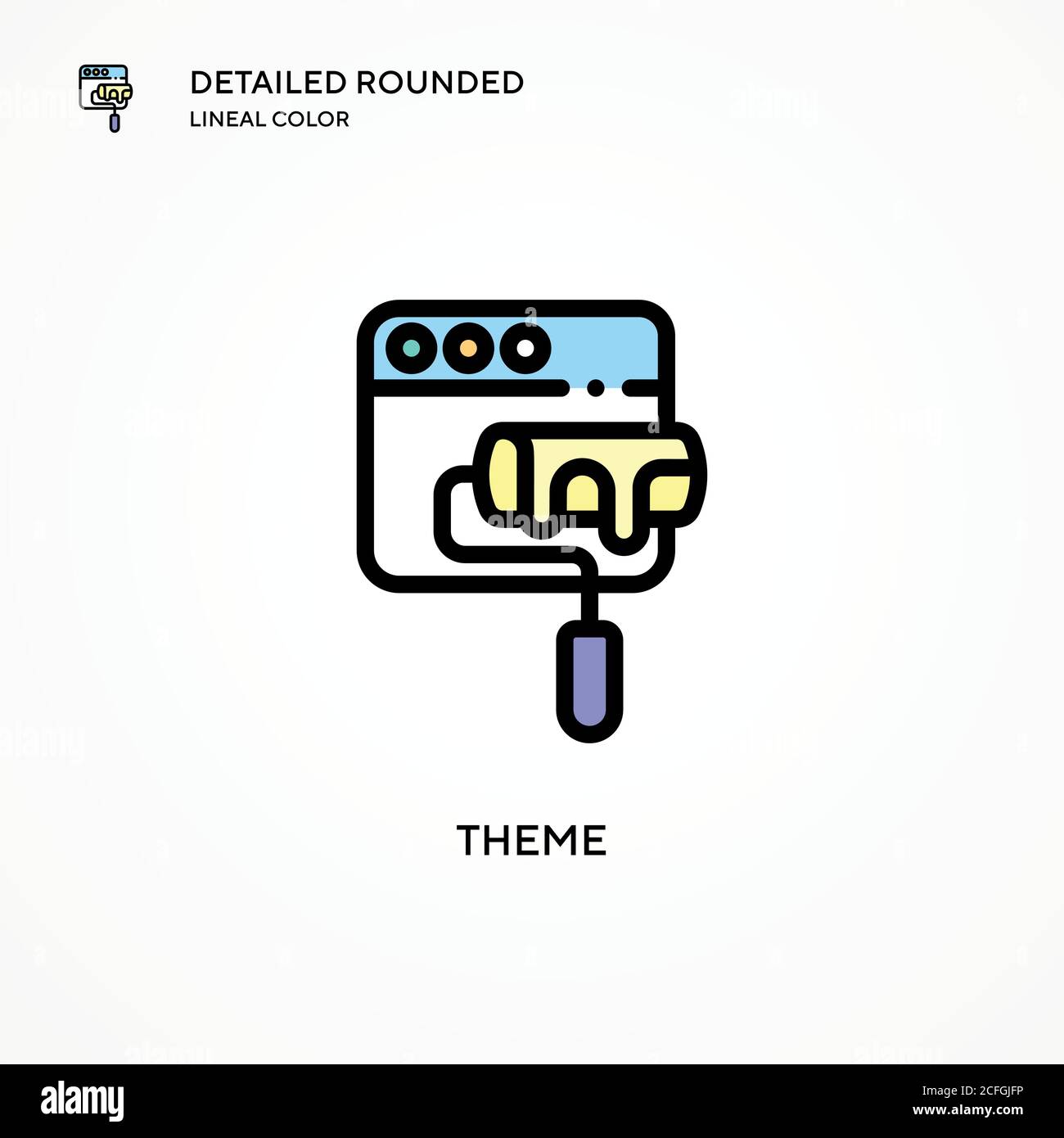 Theme vector icon. Modern vector illustration concepts. Easy to edit ...