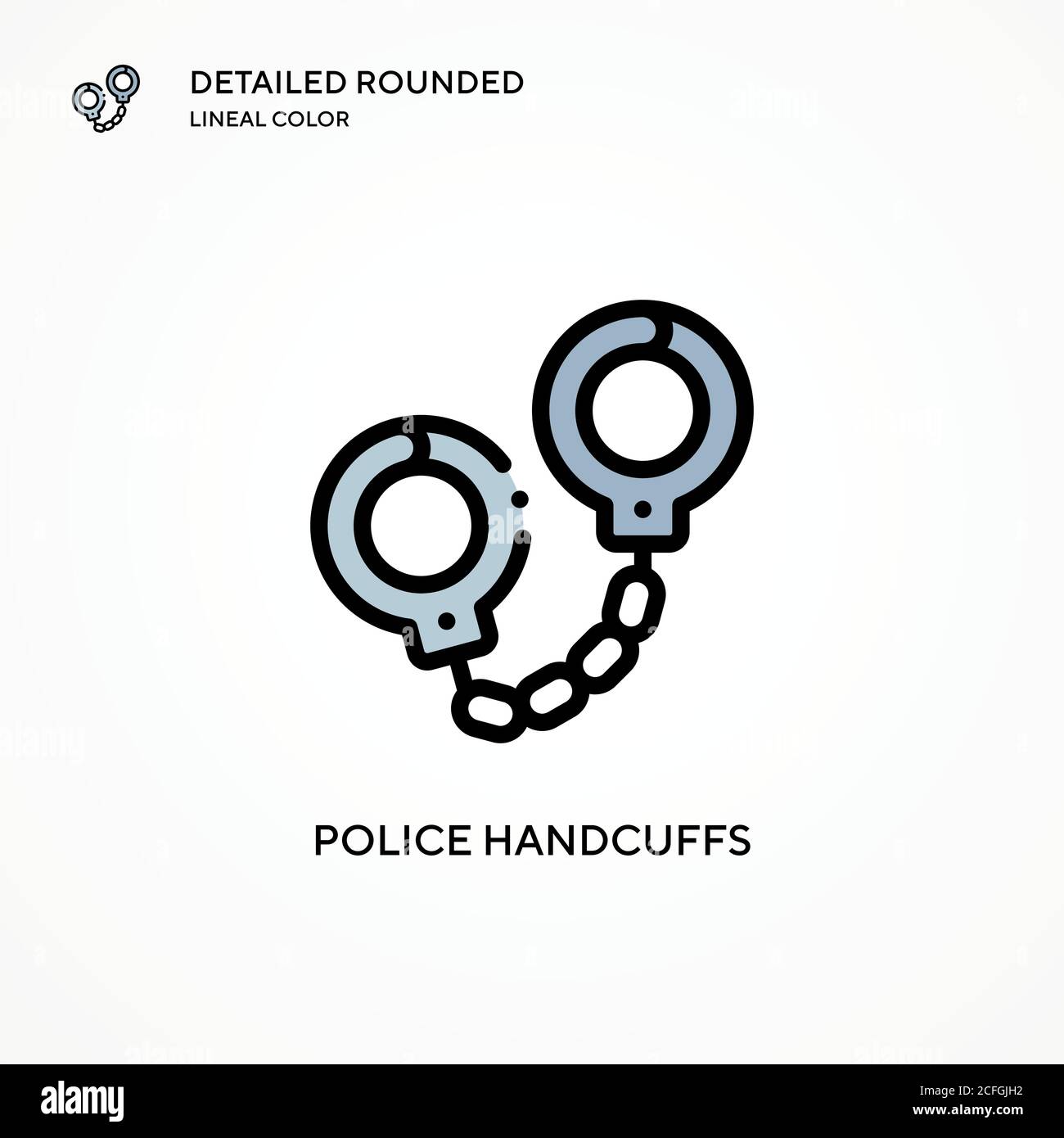 Police handcuffs vector icon. Modern vector illustration concepts. Easy ...