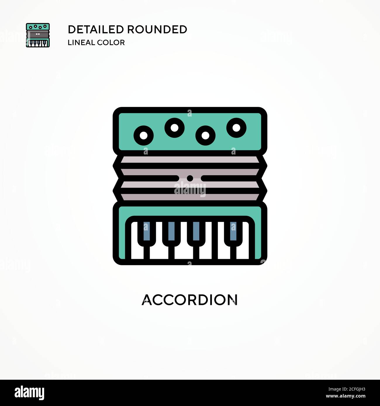 Accordion vector icon. Modern vector illustration concepts. Easy to ...