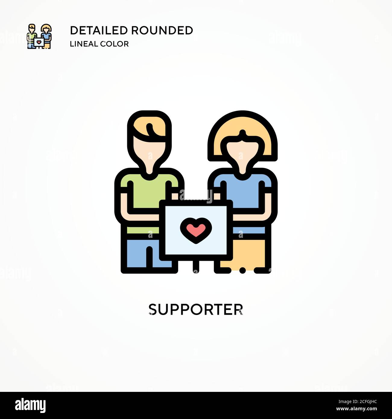 Supporter vector icon. Modern vector illustration concepts. Easy to ...