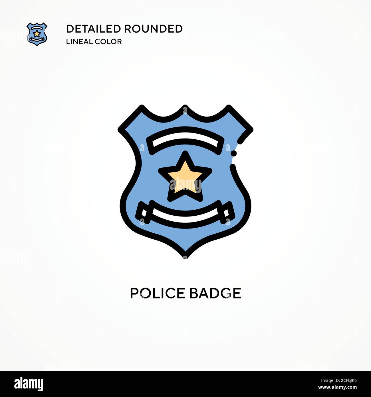 Police badge vector icon. Modern vector illustration concepts. Easy to ...