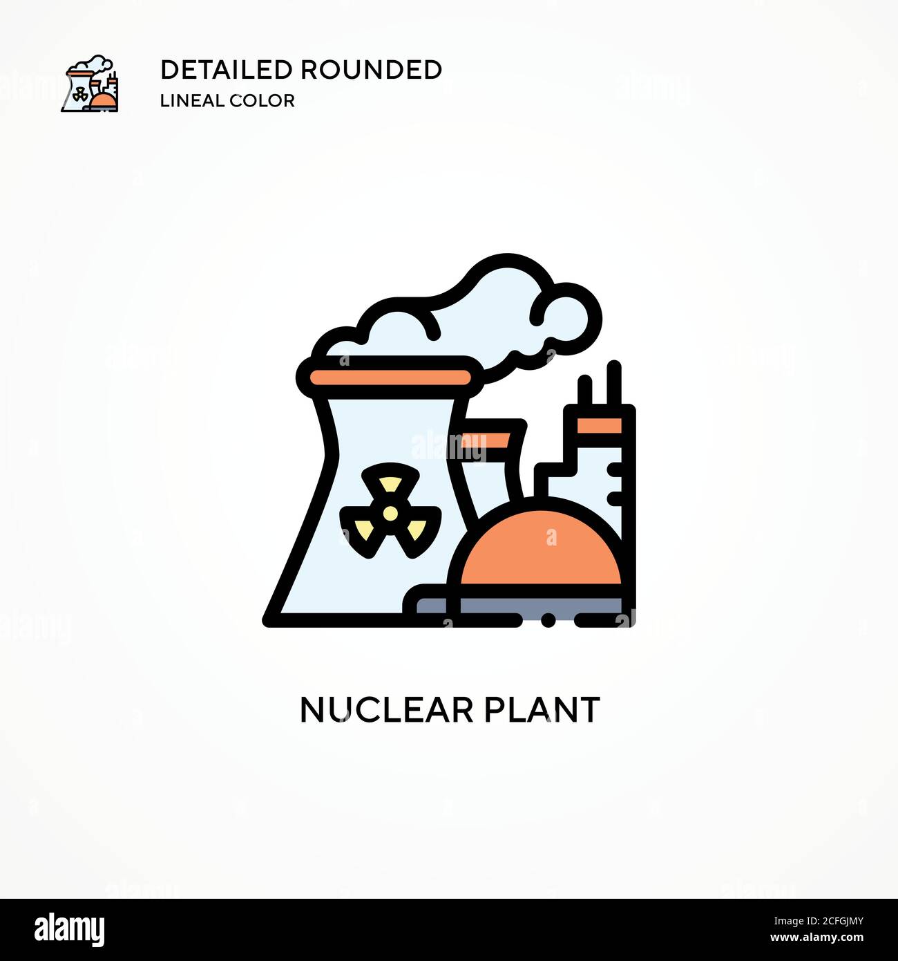 Nuclear plant vector icon. Modern vector illustration concepts. Easy to ...