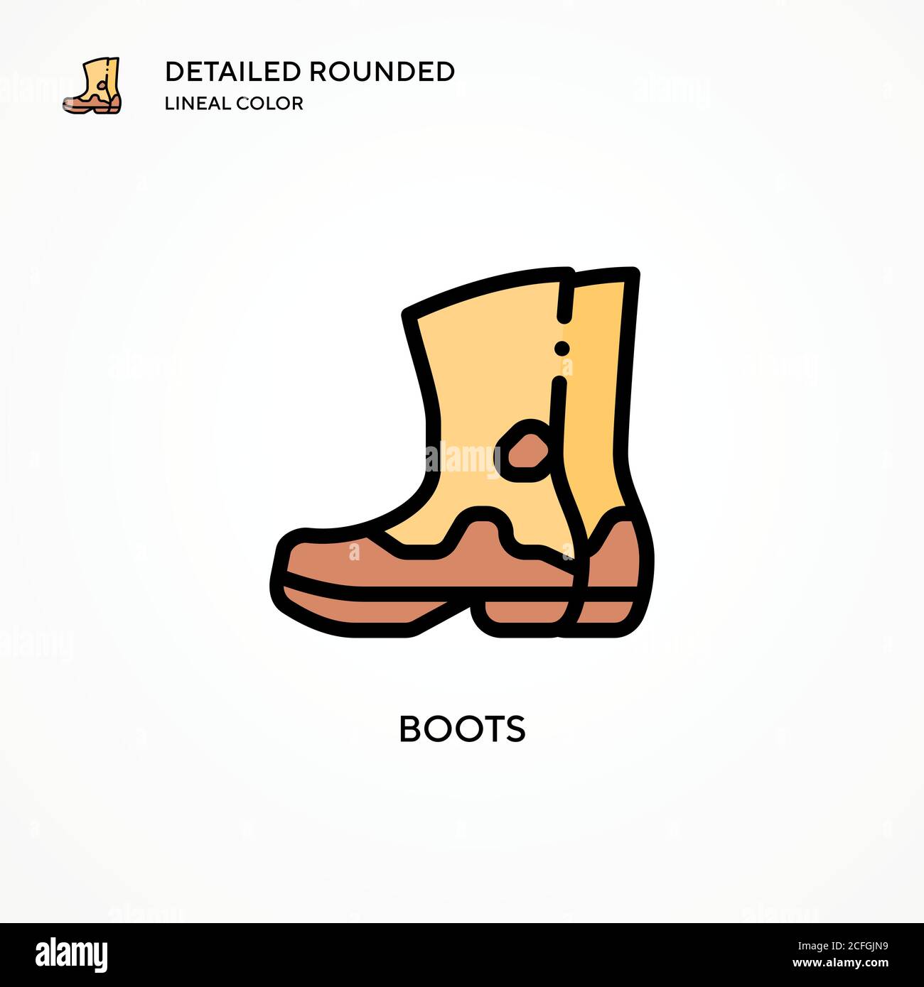 Boots vector icon. Modern vector illustration concepts. Easy to edit ...
