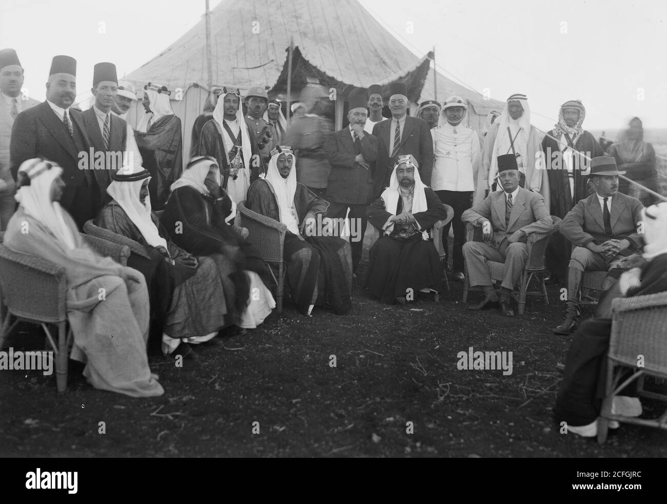 Middle East History - Emir Saud's visit to Emir Abdullah in Amman ...