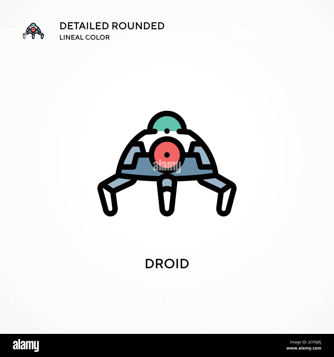 Droid vector icon. Modern vector illustration concepts. Easy to edit ...