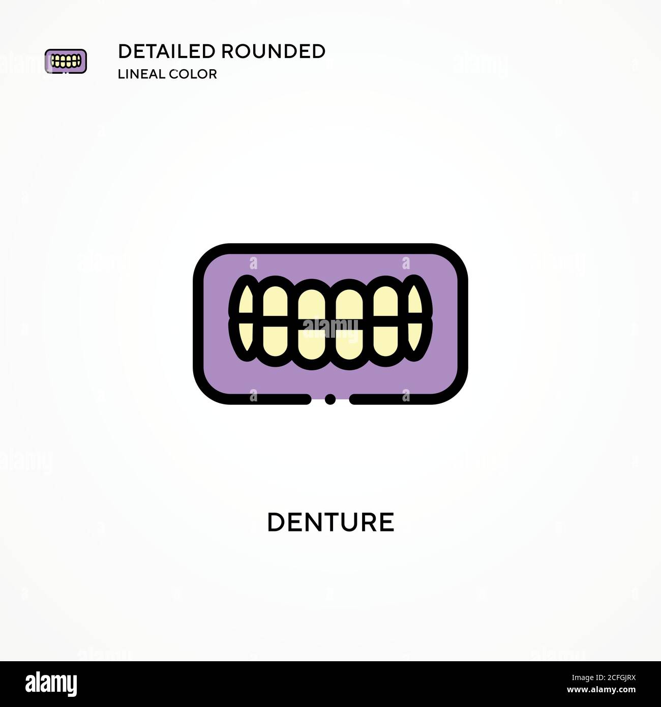 Denture vector icon. Modern vector illustration concepts. Easy to edit ...