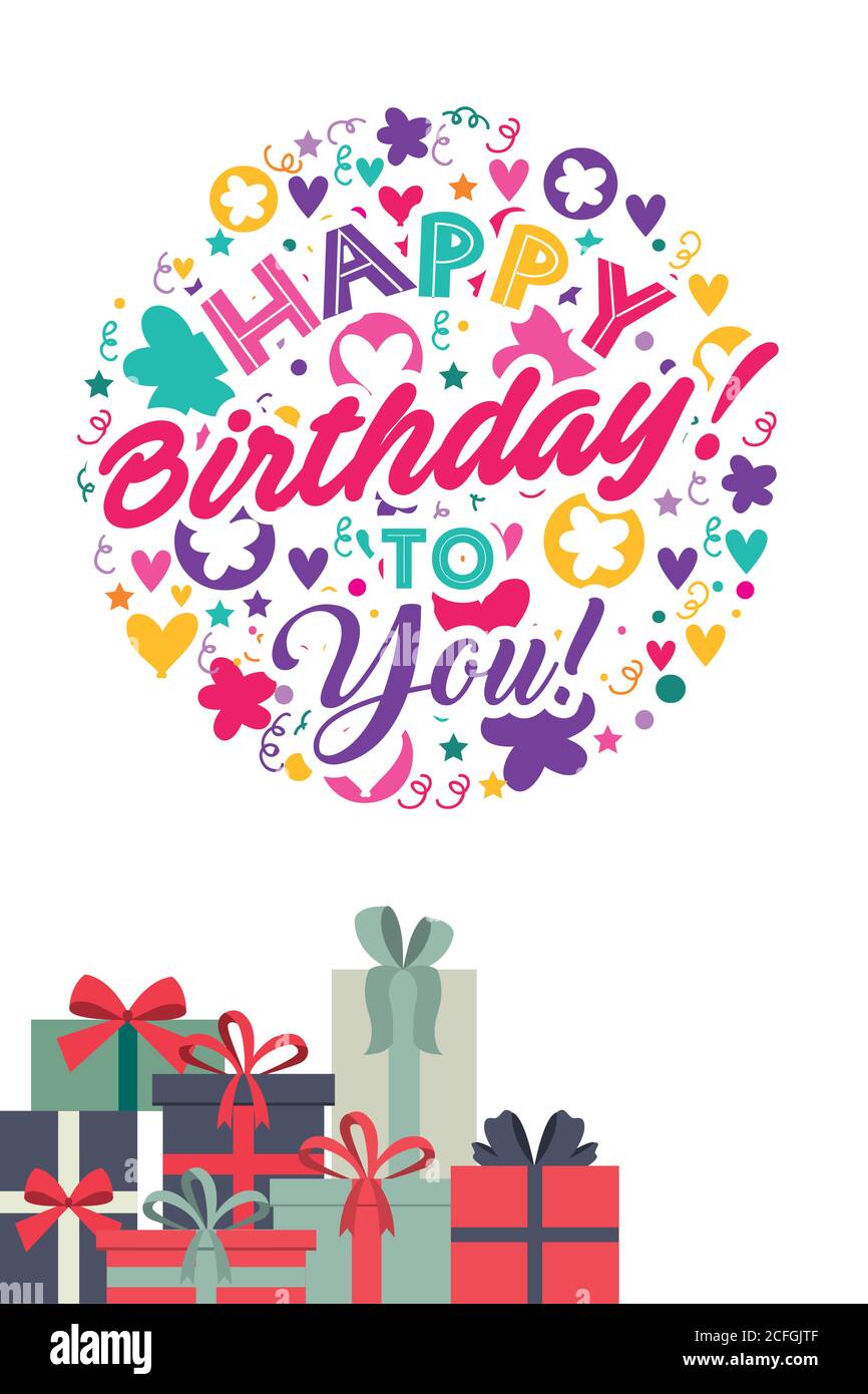 Happy birthday scene Stock Vector Images - Alamy