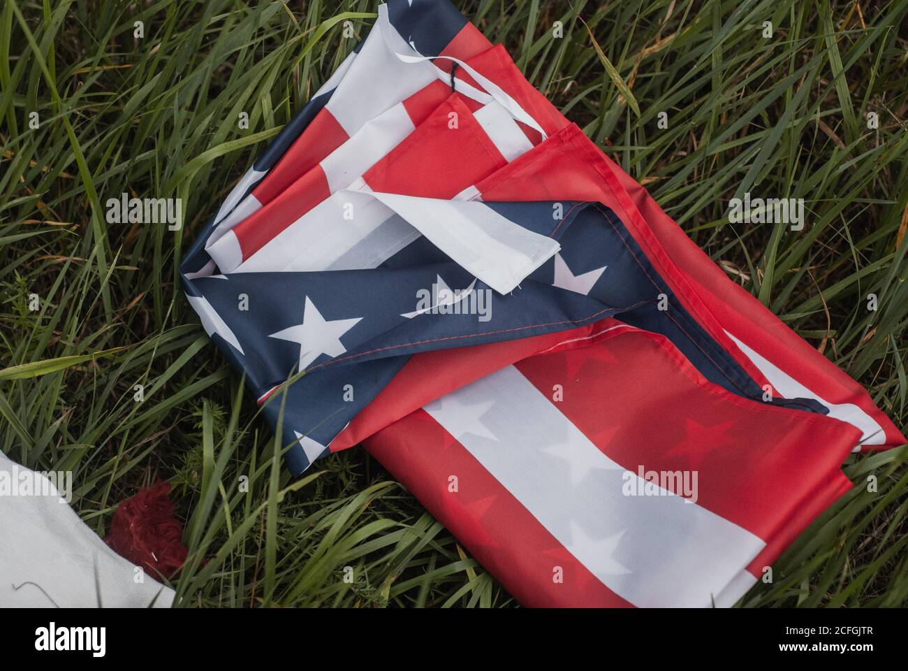 Folded american flag hi-res stock photography and images - Alamy