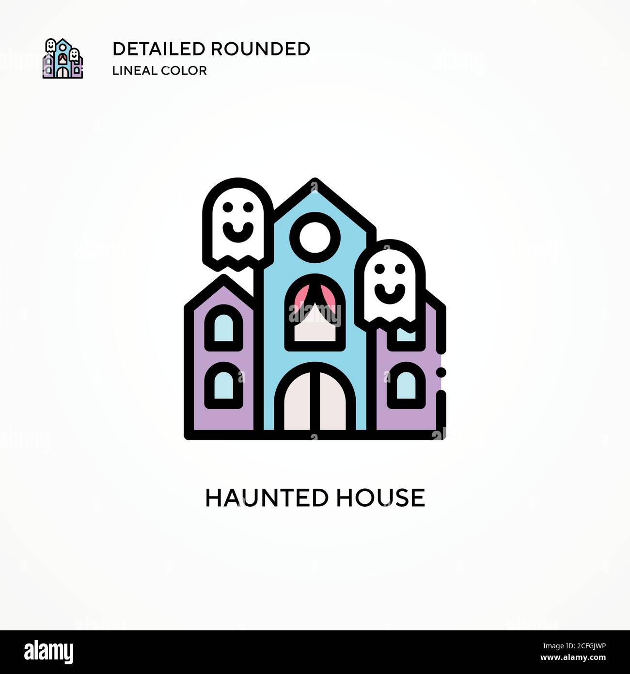 Haunted house vector icon. Modern vector illustration concepts. Easy to ...