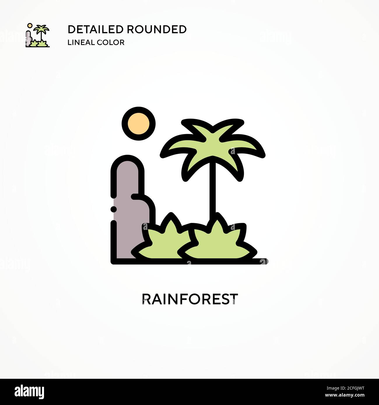 Rainforest vector icon. Modern vector illustration concepts. Easy to ...