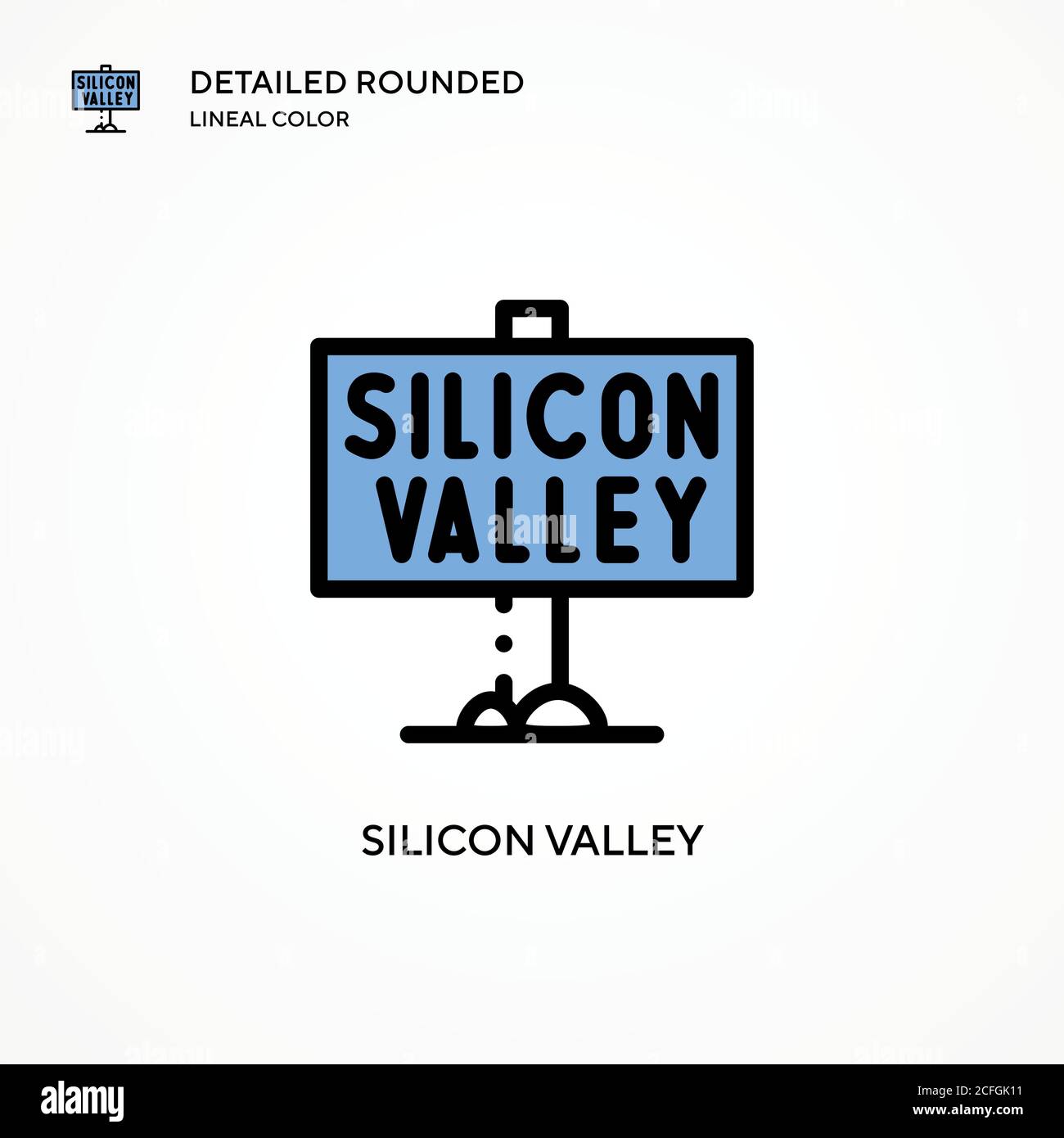 Silicon valley vector icon. Modern vector illustration concepts. Easy ...