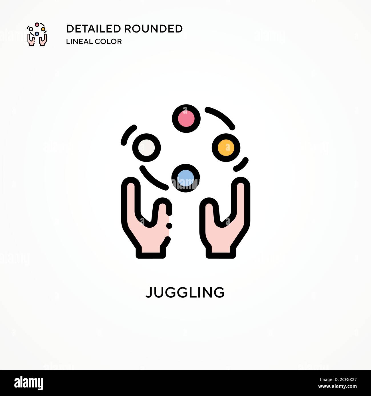 Juggling vector icon. Modern vector illustration concepts. Easy to edit ...
