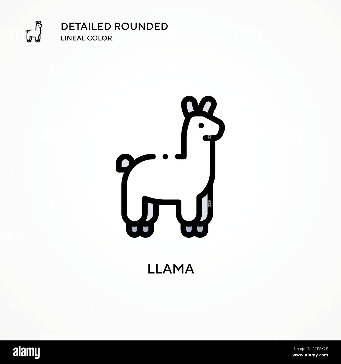 Llama vector icon. Modern vector illustration concepts. Easy to edit ...